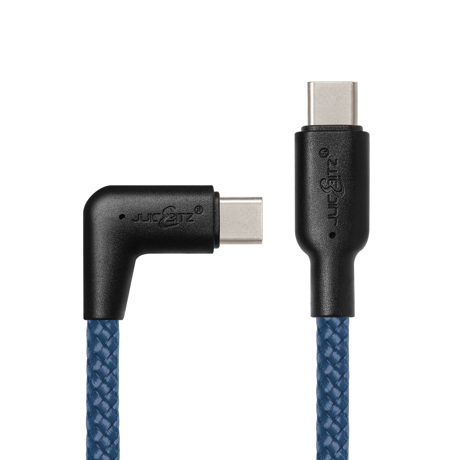 JuicEBitz - 100W USB-C to Angled USB-C Nylon Braided Strong Heavy Duty ...