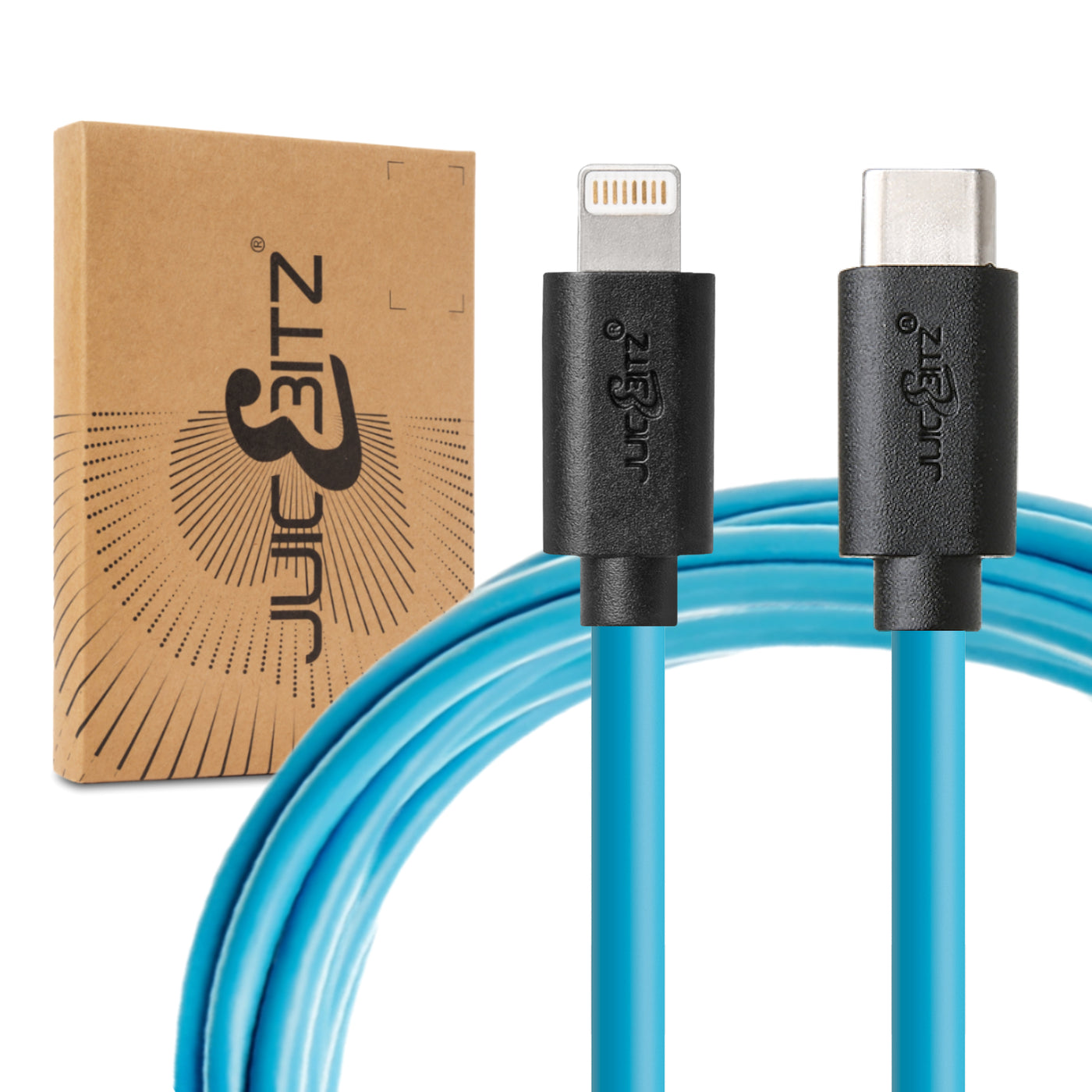 JuicEBitz - 3A USB-C Fast Charger Cable for iPhone 14 13 12 11 XR XS SE ...