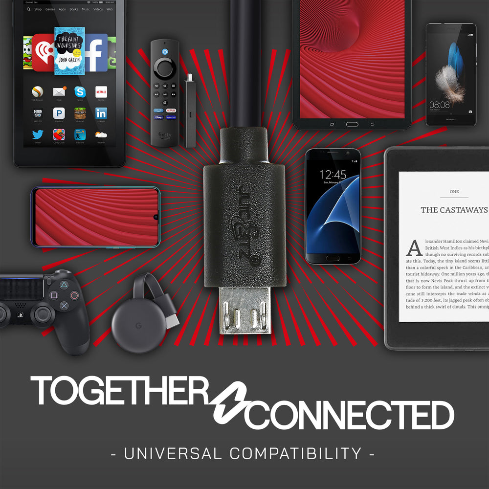 JuicEBitz - USB to Micro-USB Fast Charger Data Cable - Black