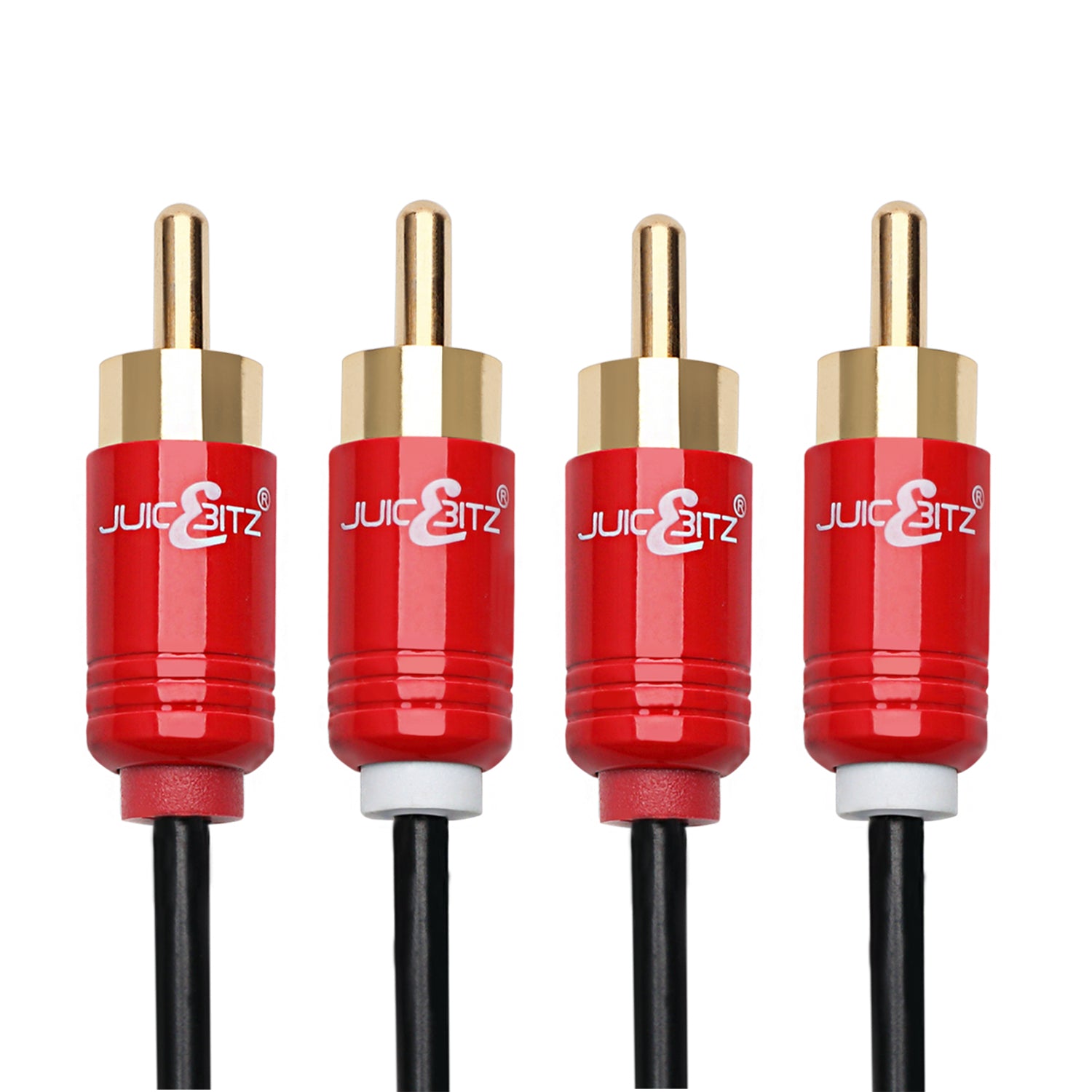 JuicEBitz - RCA Male to Male (Twin RCA) Shielded Phono Stereo Cable