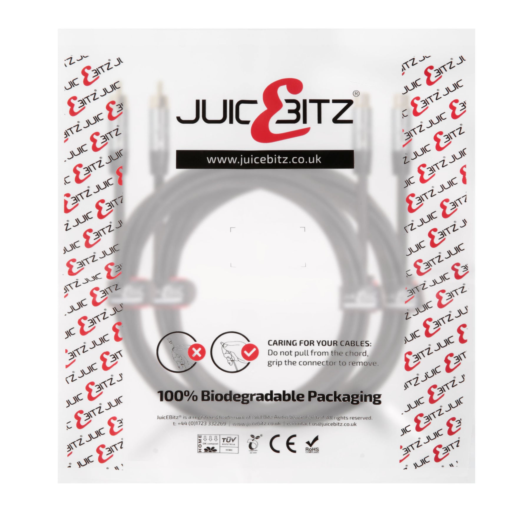JuicEBitz - PRO Series High Performance Male/Female RCA Cable - Pair