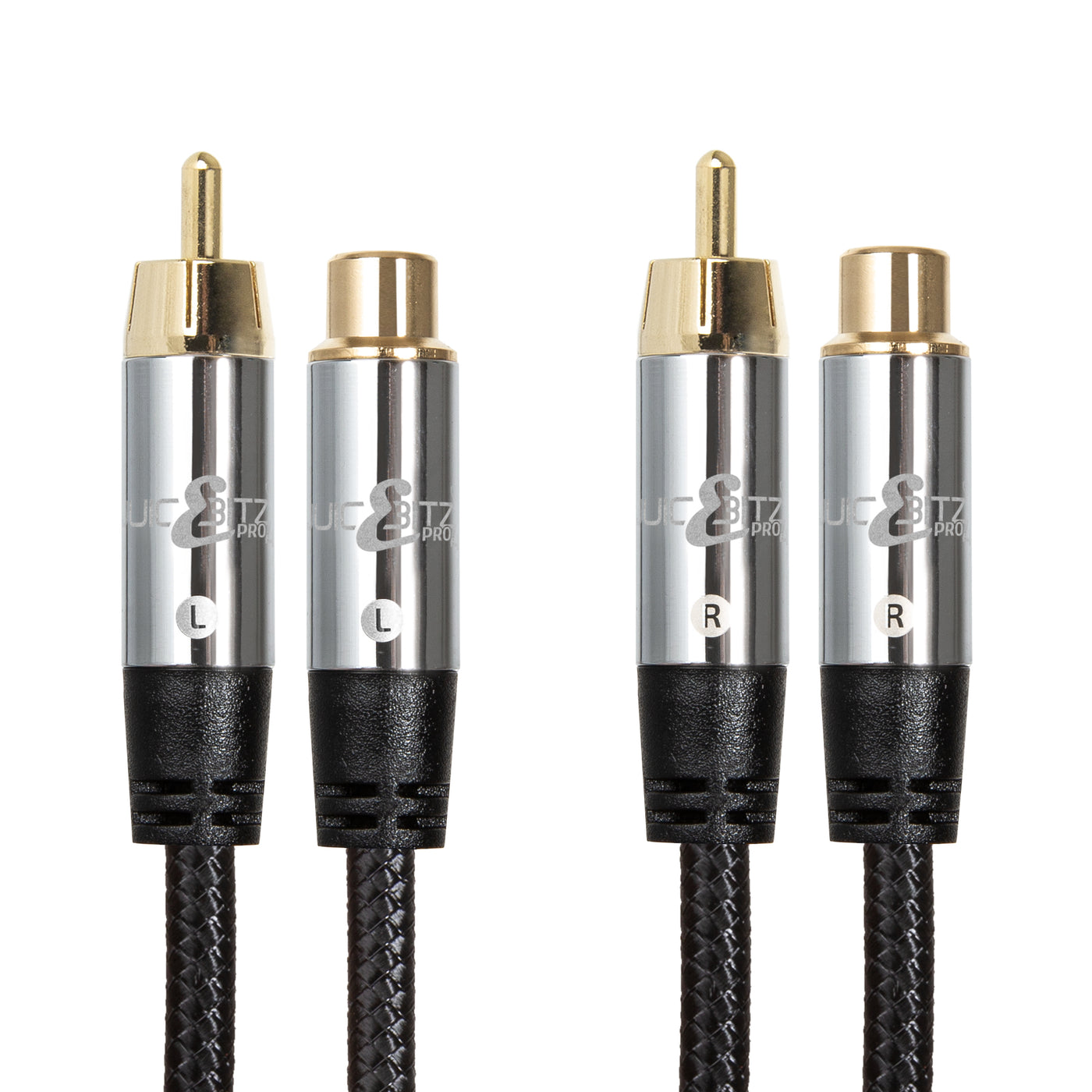JuicEBitz - PRO Series High Performance Male/Female RCA Cable - Pair